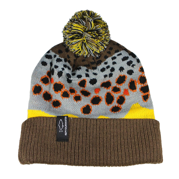 RepYourWater Brown Trout Skin 2.0 Knit Hat | Motor City Anglers